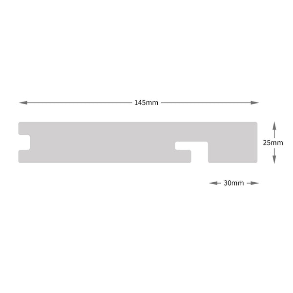 Composite Solid Step Edge Nosing Decking Board Patio Garden Veranda (3 ...