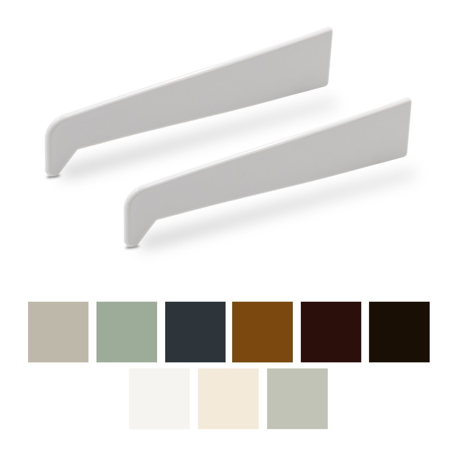 Plastic 180mm UPVC End Cap Pair For External PVC Plastic Cill Window Sill