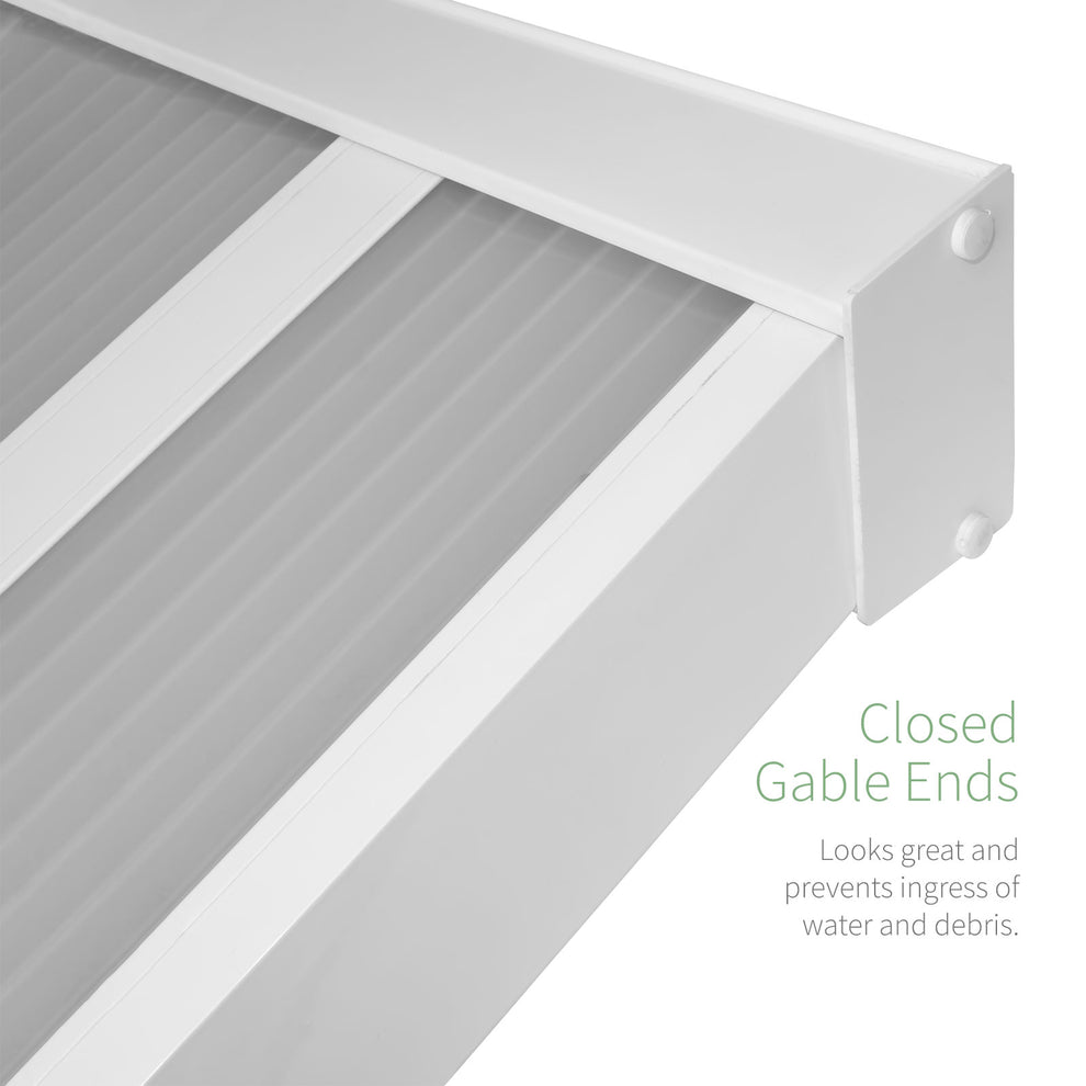 White/Opal Evolution Canopy Carport Kit Lean-to Roof Patio Cover ...