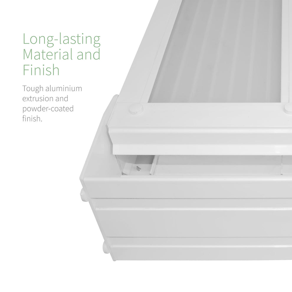 White/Opal Evolution Canopy Carport Kit Lean-to Roof Patio Cover ...