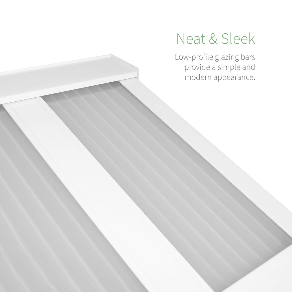 White/Opal Evolution Canopy Carport Kit Lean-to Roof Patio Cover ...