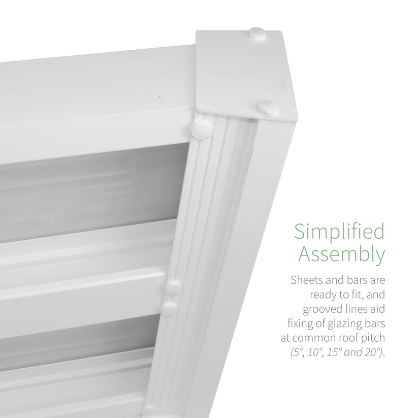 White/Opal Evolution Canopy Carport Kit Lean-to Roof Patio Cover ...