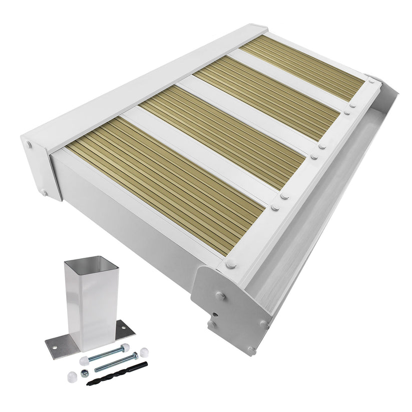 White/Bronze Evolution Canopy Carport Kit Lean-to Roof Patio Cover ...