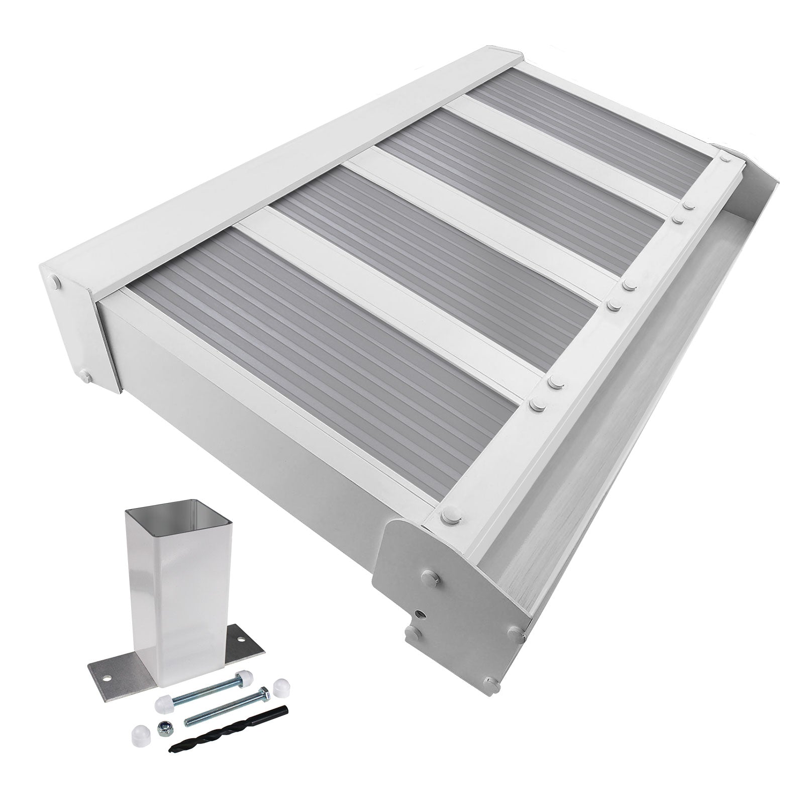 White/Heatguard (Grey) Evolution Canopy Carport Kit Lean-to Roof Patio ...