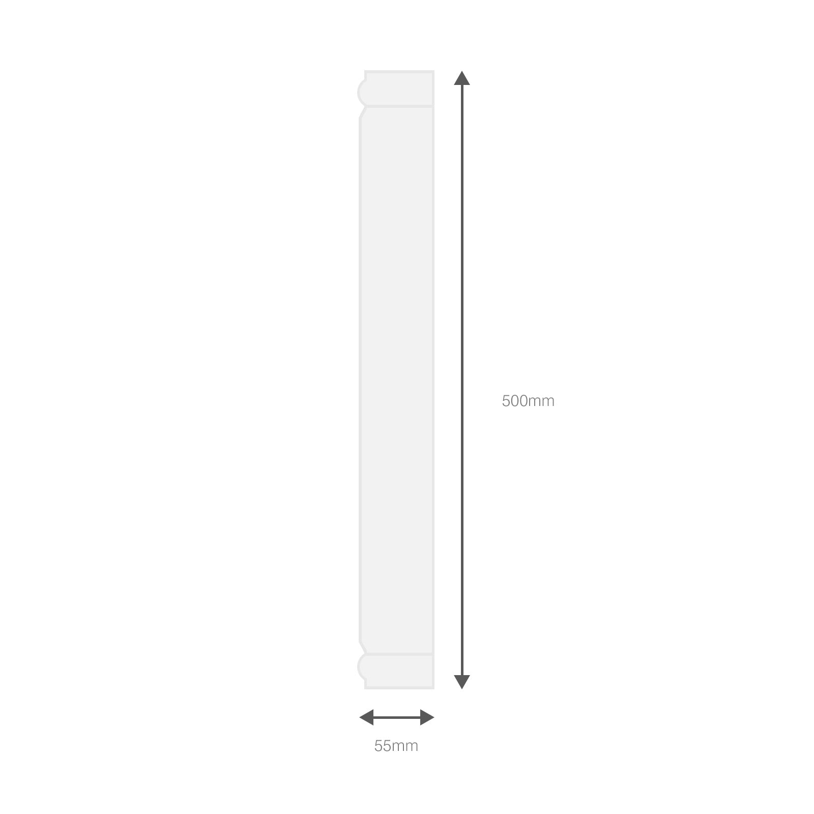 90° External Corner Trim Joint for 9mm Ogee Capping Board – White ...
