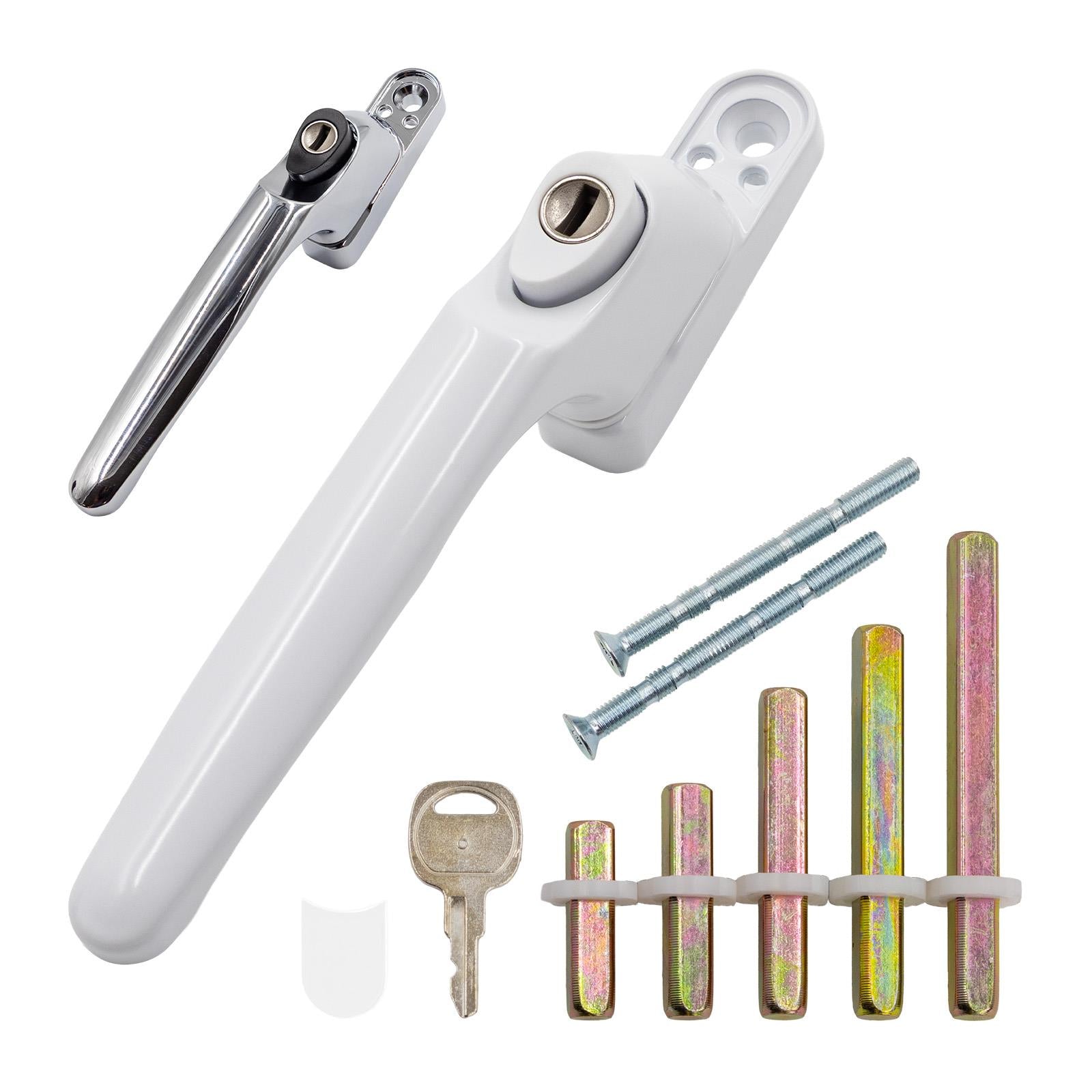 Kore Inline Multi-Spindle Window Handle - Universal Key-Lockable Repair ...