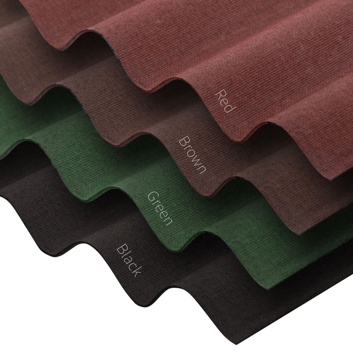 950mm x 2000mmm Guttapral K10 Corrugated (95mm x 31mm) Bitumen Roof ...