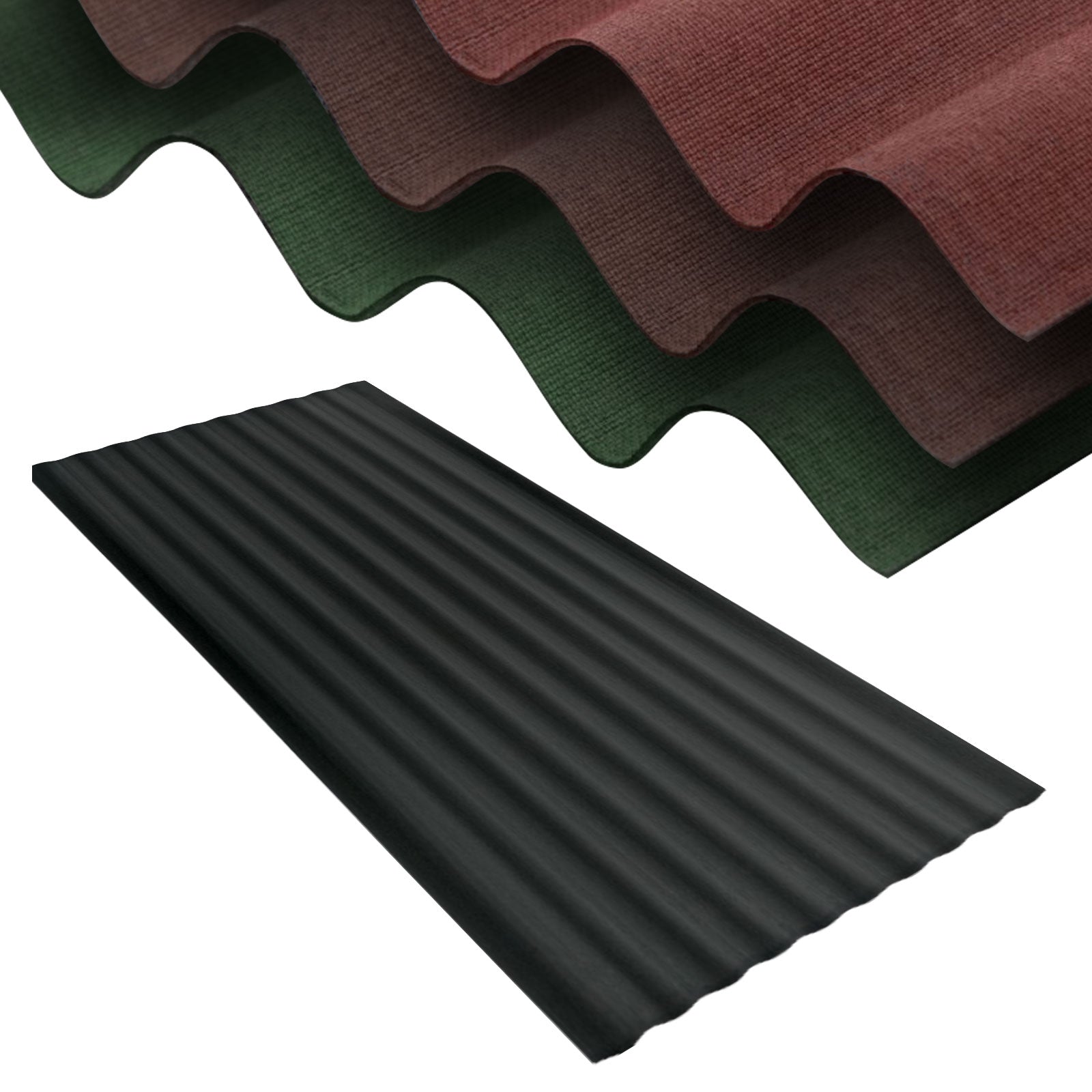 950mm x 2000mmm Guttapral K10 Corrugated (95mm x 31mm) Bitumen Roof ...