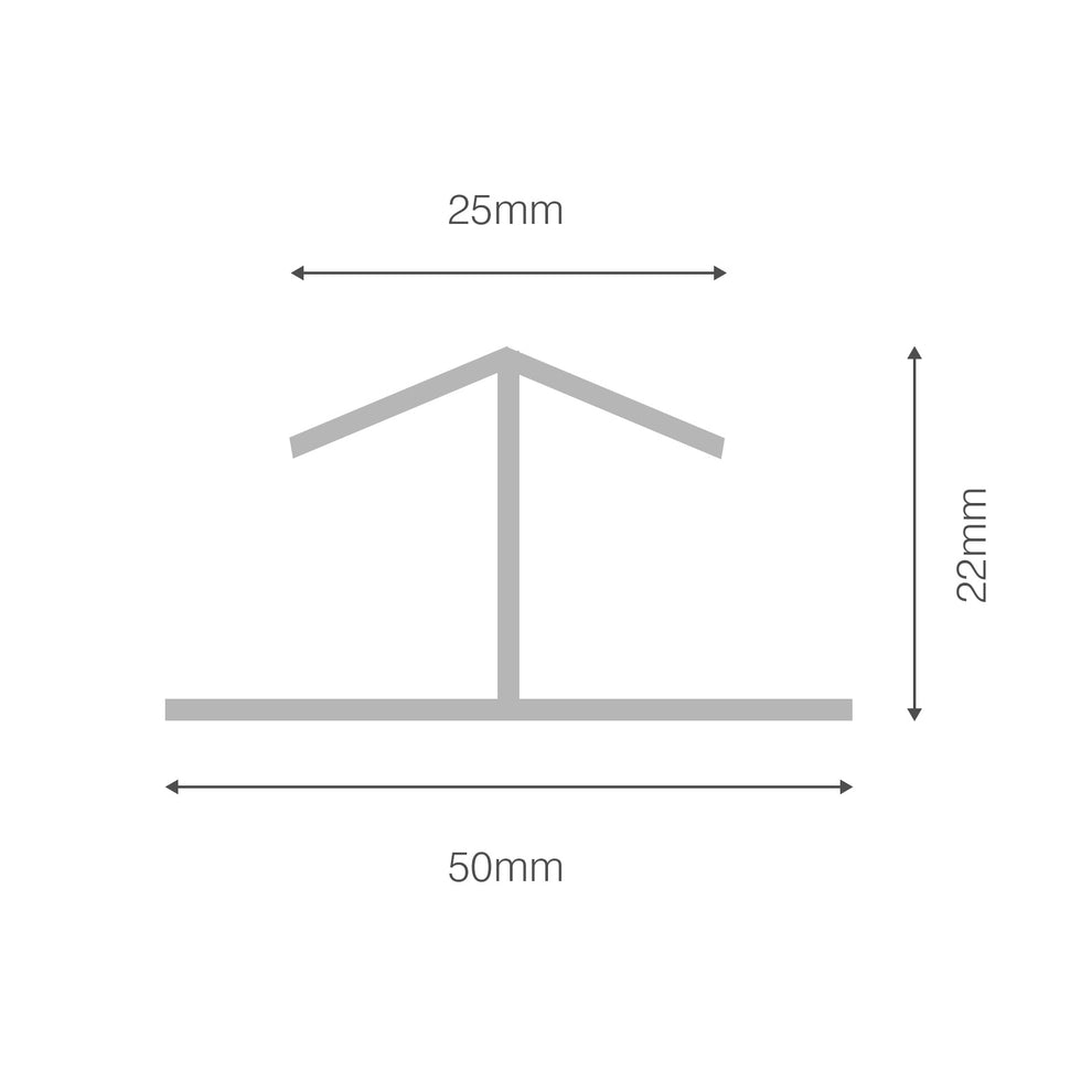 50mm H Section Joint Trim for uPVC Plastic Shiplap Cladding – Truly PVC