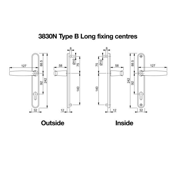 Hoppe Atlanta Lever Long Sprung Door Handle Set – Truly PVC