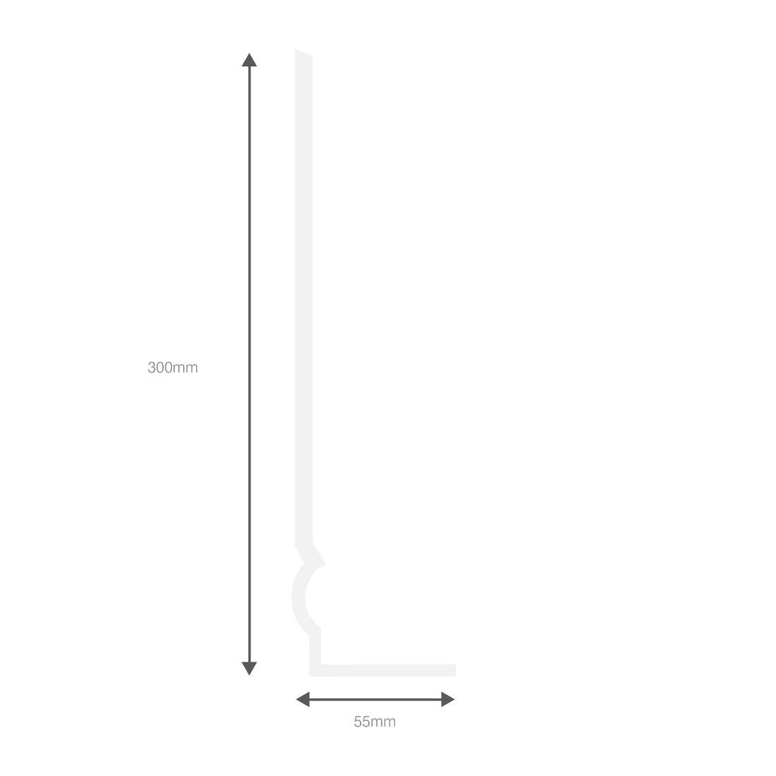90° Internal Corner Trim Joint for Ogee Fascia/Capping Board – White ...
