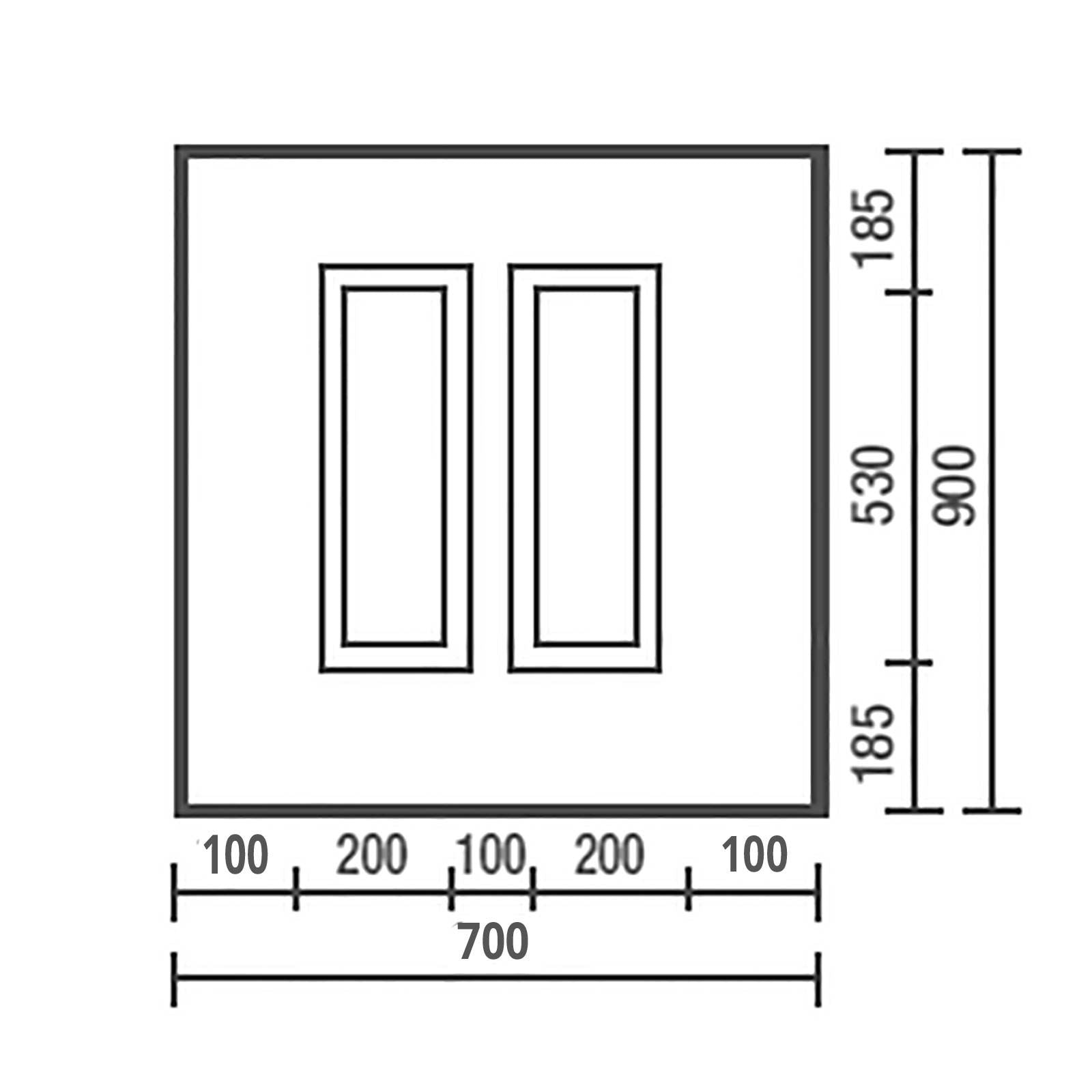 Manor Raised Moulded Half uPVC Door Infill Panel (700mm x 900mm ...