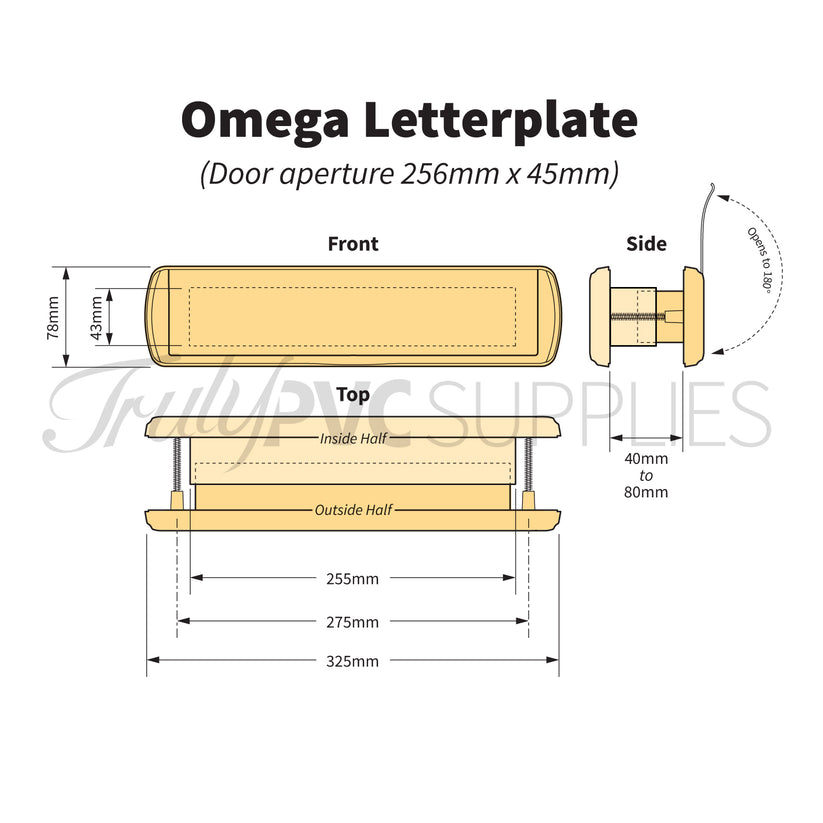 Omega Premium 12" Letterplate – Truly PVC
