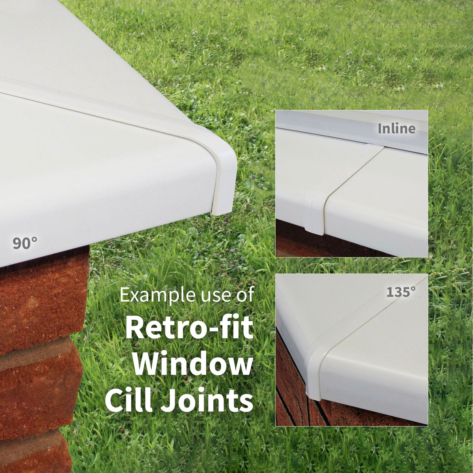 Retro-Fit Joint Cover 150mm Window Cill Trim – Truly PVC