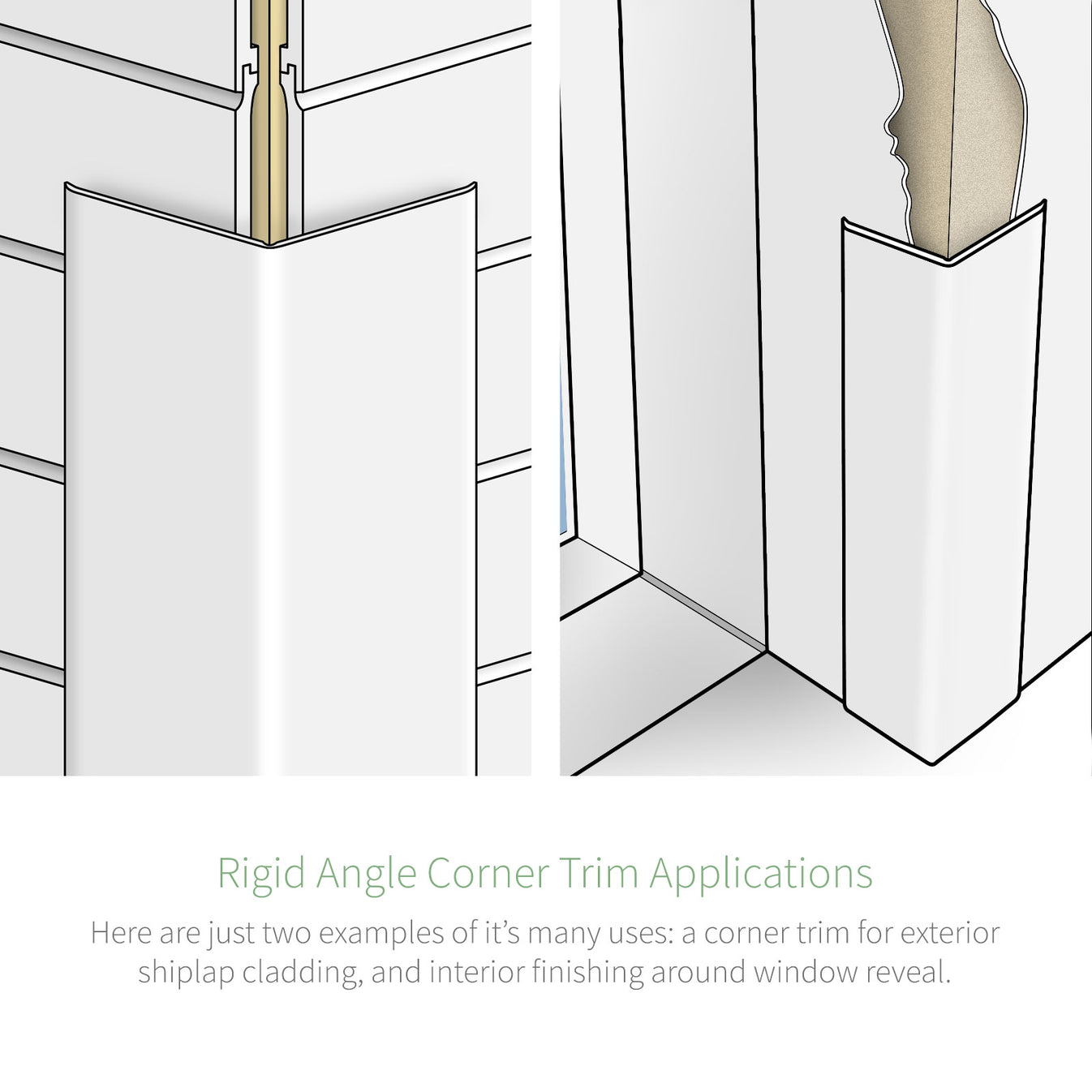 Rigid Angle uPVC Plastic L-Shaped Corner Trim (5m) – Truly PVC