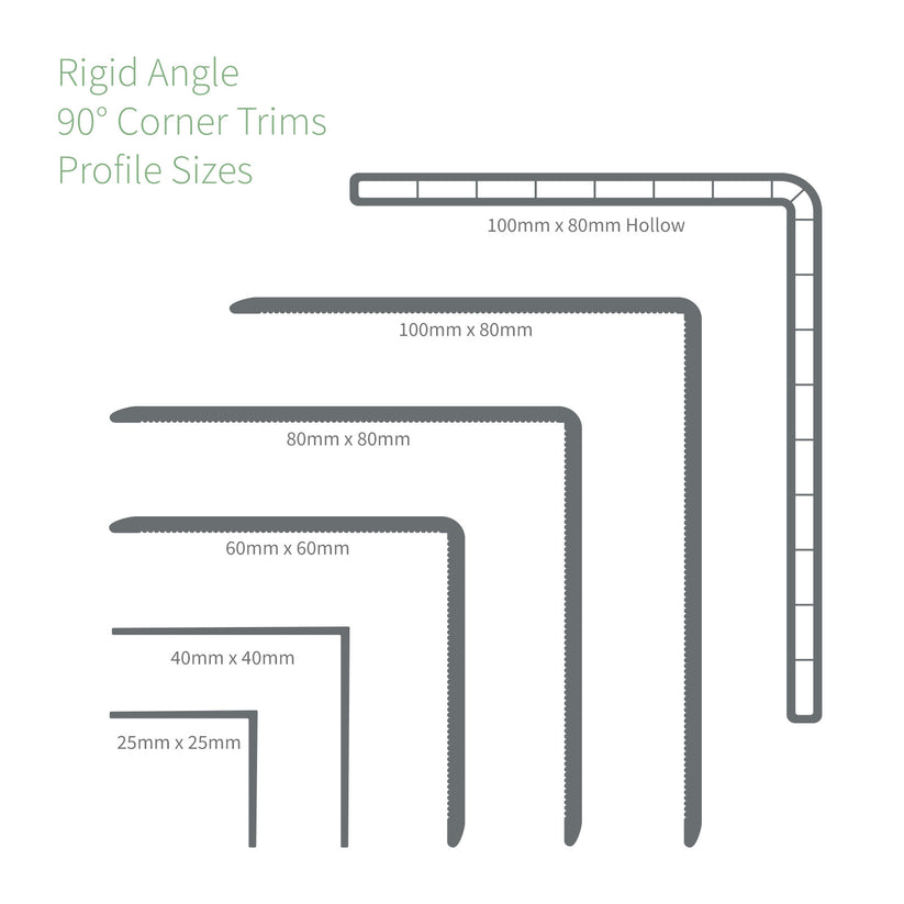 Rigid Angle uPVC Plastic L-Shaped Corner Trim (1m) – Truly PVC