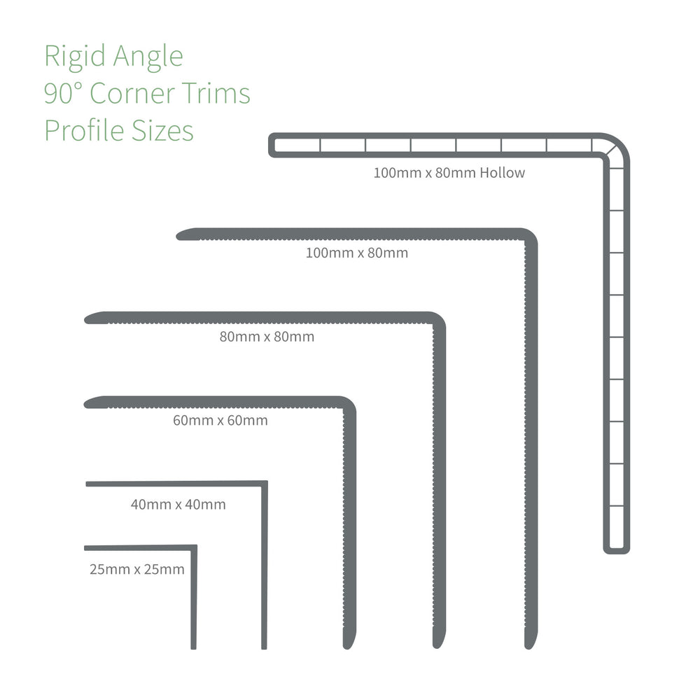 Rigid Angle uPVC Plastic L-Shaped Corner Trim (5m) – Truly PVC