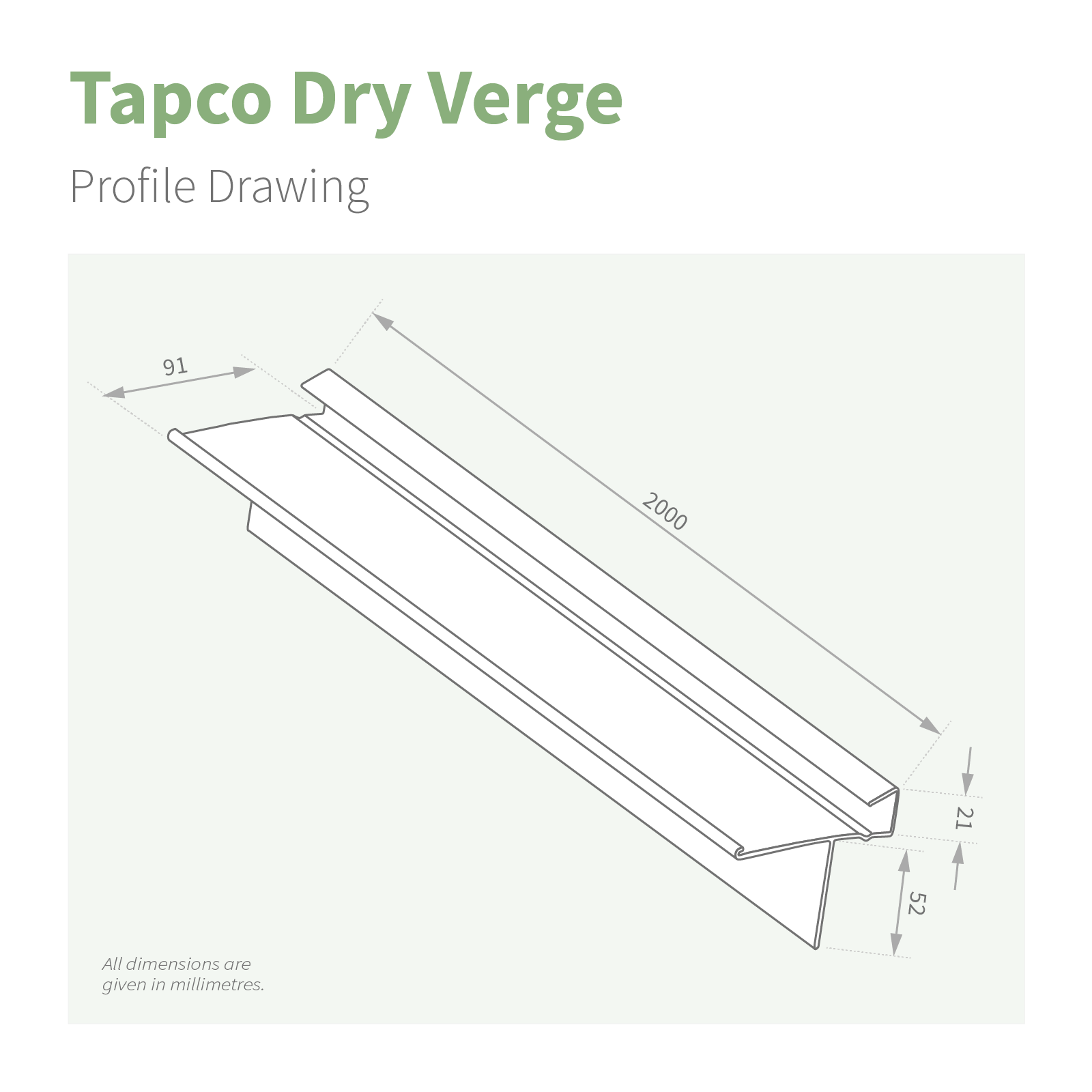 2m Continuous Dry Verge for Tapco Slate – Truly PVC