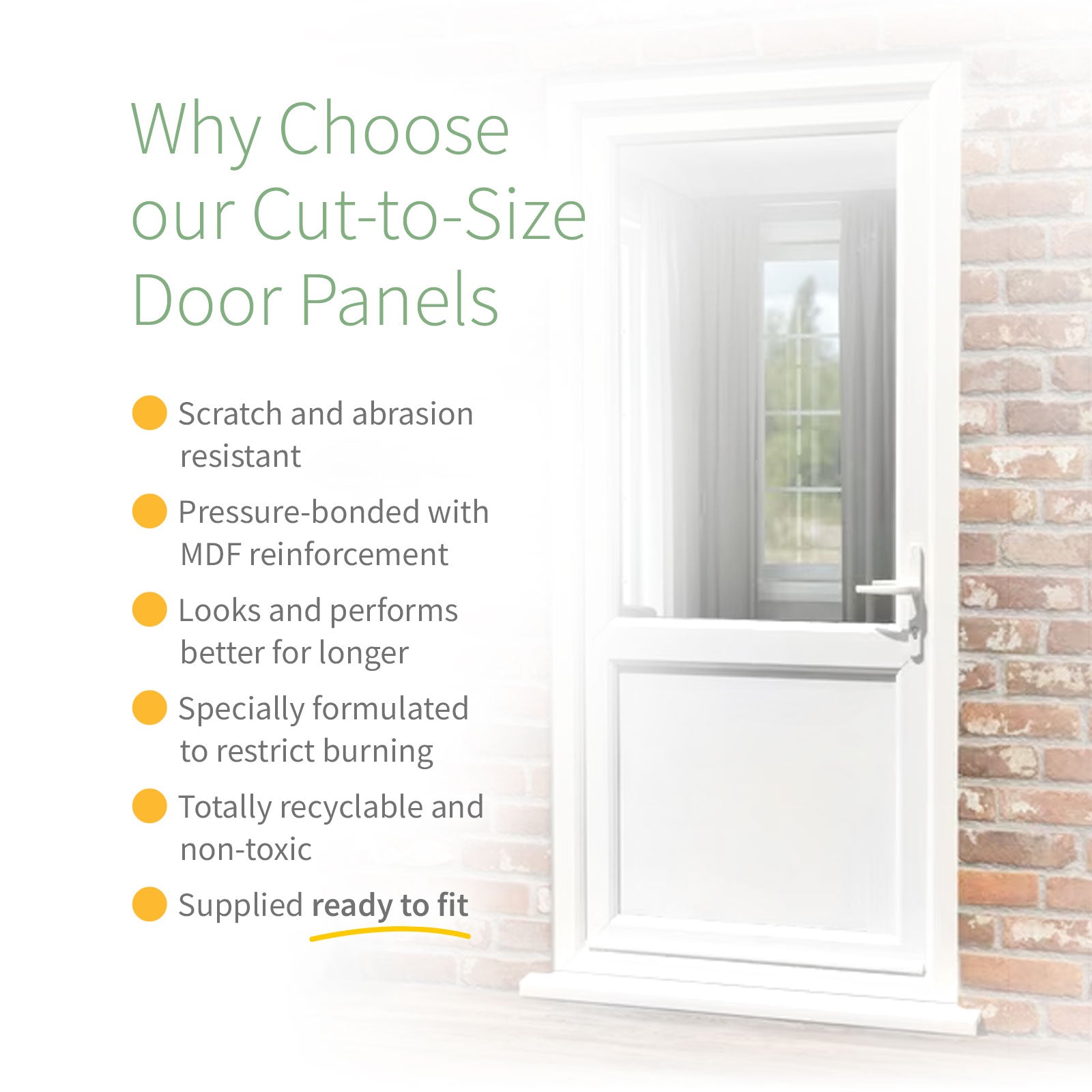 White Reinforced Door Panel Cut-to-Size – Truly PVC