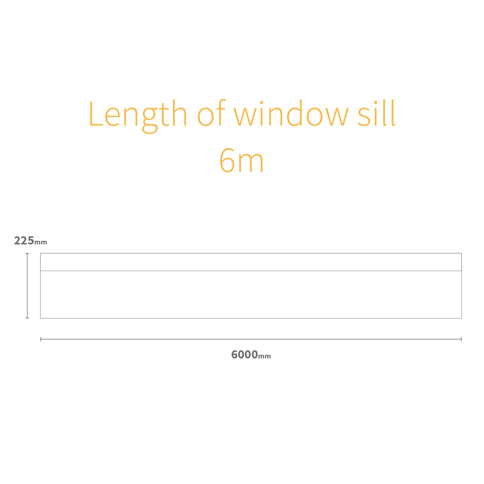 6m, 225mm uPVC Plastic Window Sill – Truly PVC